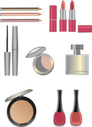 Make up kit Royalty Free Vector Image - VectorStock