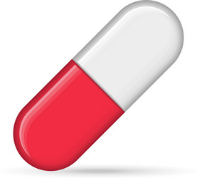 Single medical capsule Royalty Free Vector Image