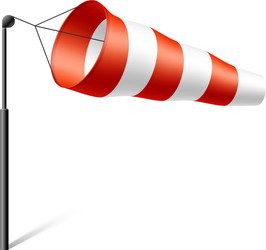 Blowing windsock direction chart flag wind speed Vector Image
