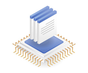 Colorful microscheme design micro chip Royalty Free Vector