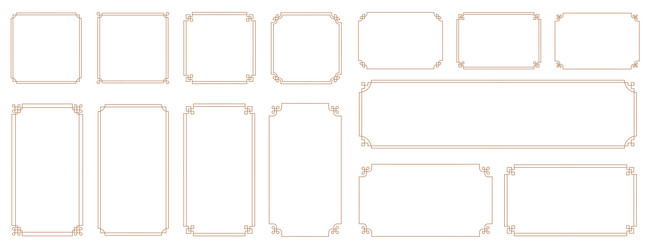 Elegant vintage frames collection for story Vector Image