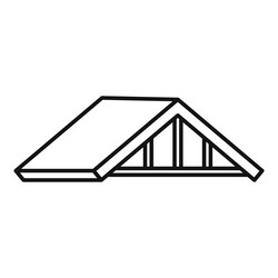 Steel roof icon outline house construction Vector Image