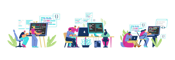 People Coding Vector Images (over 14,000)