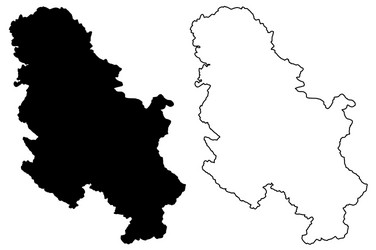 Serbian Map Outline Vector Images Over 120