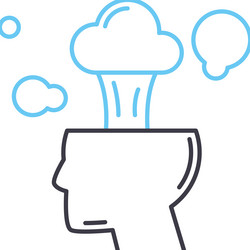 Stress relief line icon outline symbol Royalty Free Vector