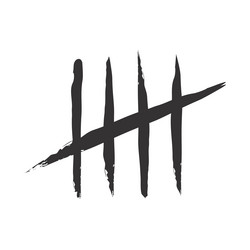 Tally mark prison wall Royalty Free Vector Image