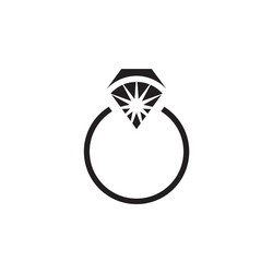 Wedding ring logo design template Royalty Free Vector Image