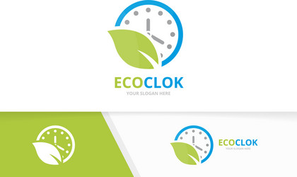 Nature time logo icon design Royalty Free Vector Image