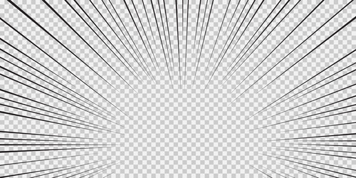 Comic book action lines speed manga frame Vector Image