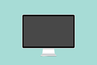 Realistic led tv screen front view mockup glossy Vector Image