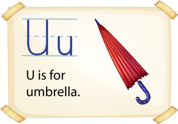 Letter U Words and Pictures Vector Images (74)