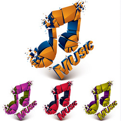 Broken Music Notes Vector Images (over 400)