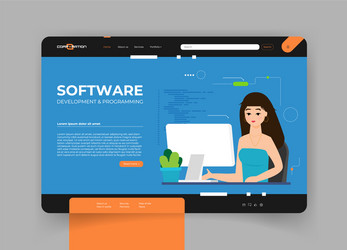 Software development and programming program code Vector Image