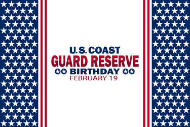 Us coast guard reserve birthday Royalty Free Vector Image