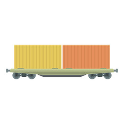 Wagon boxcar icon cartoon cargo train Royalty Free Vector