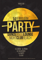 Lounge bar party poster background Royalty Free Vector Image