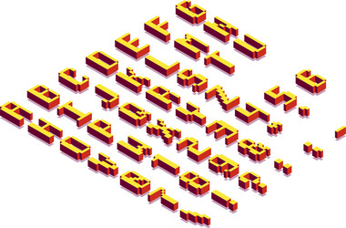 Lower-case pixel font Royalty Free Vector Image