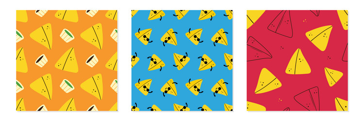 Samosa patterns set Royalty Free Vector Image - VectorStock