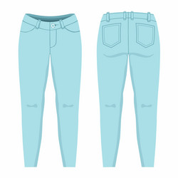 Mens light blue jeans Royalty Free Vector Image