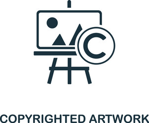 Copyright icon monochrome simple sign from Vector Image