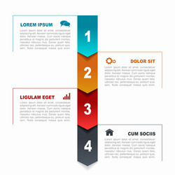 Four phase infographic design with arrows Vector Image
