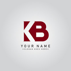 Initial letter bkf logo - simple business Vector Image