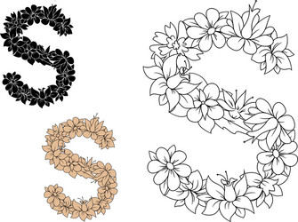 Flower Alphabet Letter S Pattern Vector Images (over 120)