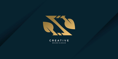 Letter z logo with creative unique golden concept Vector Image