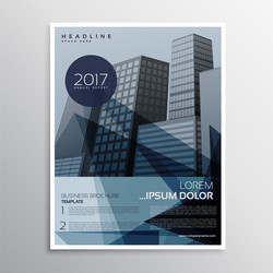 Stylish blue brochure flyer design template Vector Image
