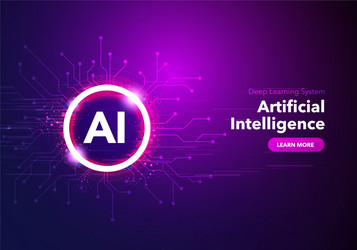 Ai artificial intelligence cyber background Vector Image
