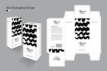 Box design packaging design template Royalty Free Vector