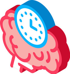 Brain reaction time icon outline Royalty Free Vector Image