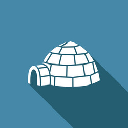 Igloos front flat Royalty Free Vector Image - VectorStock
