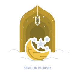 Ramadan kareem islamic design crescent moon Vector Image