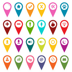 Map markers Royalty Free Vector Image - VectorStock
