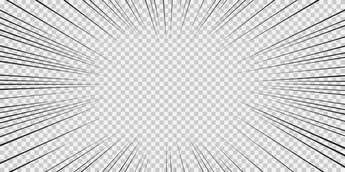 Comic book action lines speed manga frame Vector Image