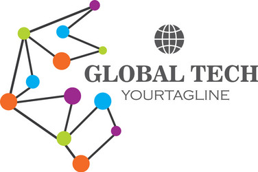 Global tech logo icon Royalty Free Vector Image