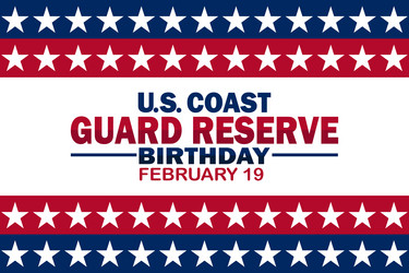 Us coast guard reserve birthday Royalty Free Vector Image