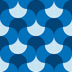 Blue and white simple geometric seamless pattern Vector Image