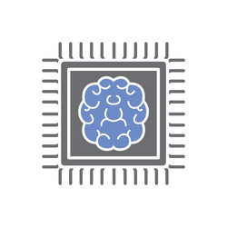 Brain data storage on white background Royalty Free Vector