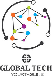 Global technology logo icon design Royalty Free Vector Image