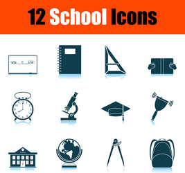 Map symbol color line icon set Royalty Free Vector Image