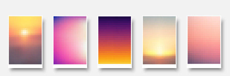 Multicolored blurred pixelated design background Vector Image