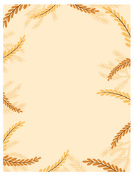 Autumn turkey border template Royalty Free Vector Image