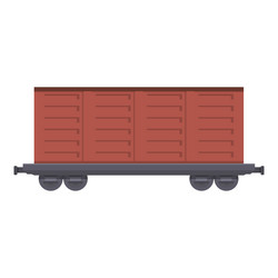 Wagon boxcar icon cartoon cargo train Royalty Free Vector