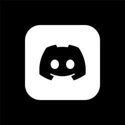 Discord white icon logo app editable svg png Vector Image