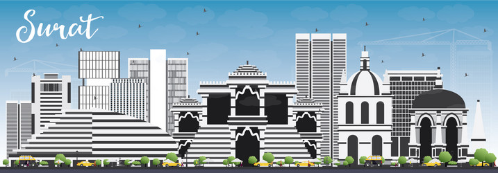 Surat Skyline India Vector Images (52)