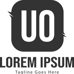 Uo letter logo design creative modern letters Vector Image