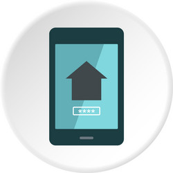 Working phone icon flat style Royalty Free Vector Image