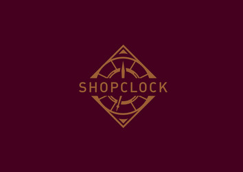Creative abstract logo for store hours Royalty Free Vector